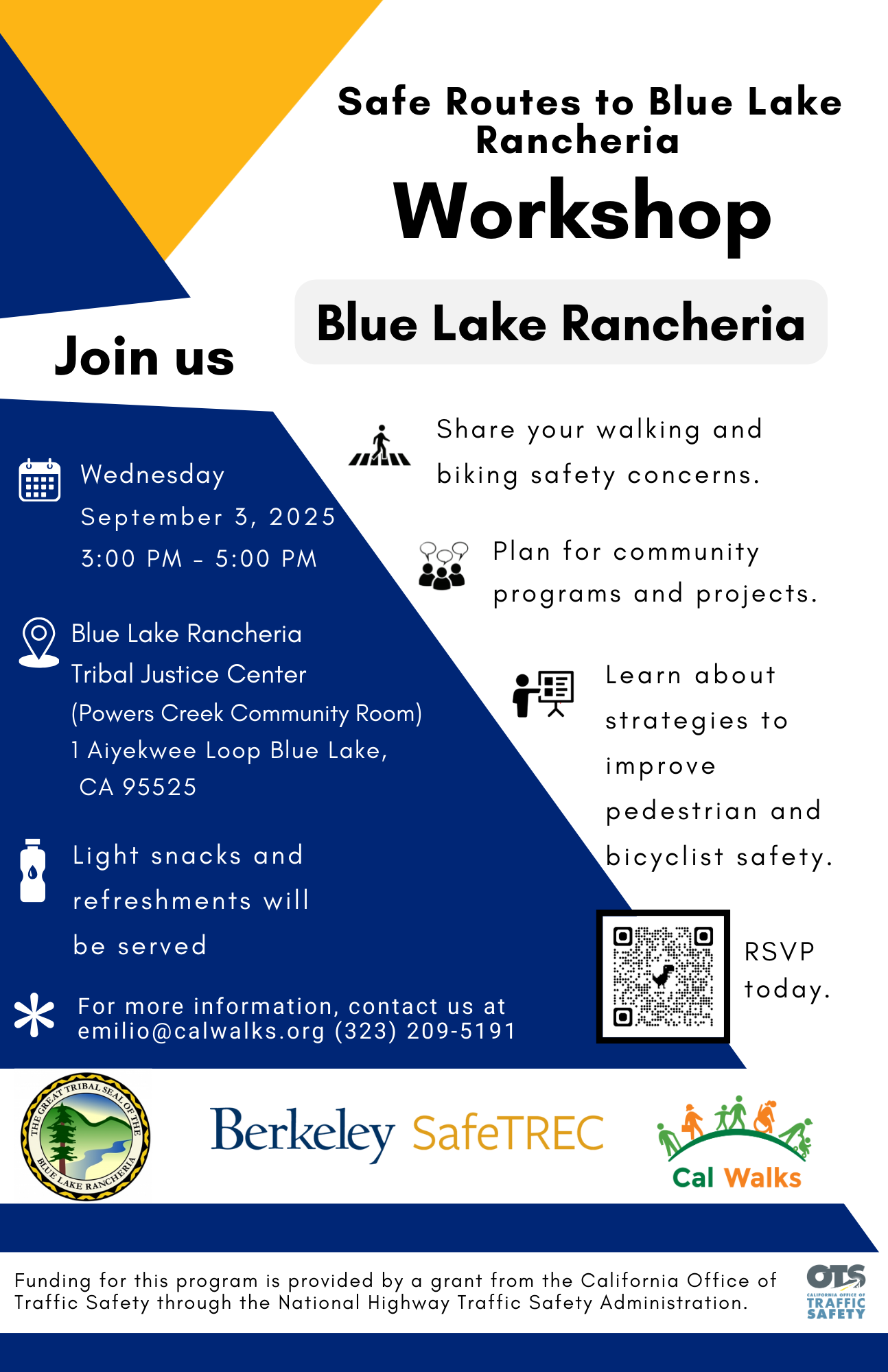 Safe Routes to Blue Lake Rancheria Workshop - Blue Lake Rancheria